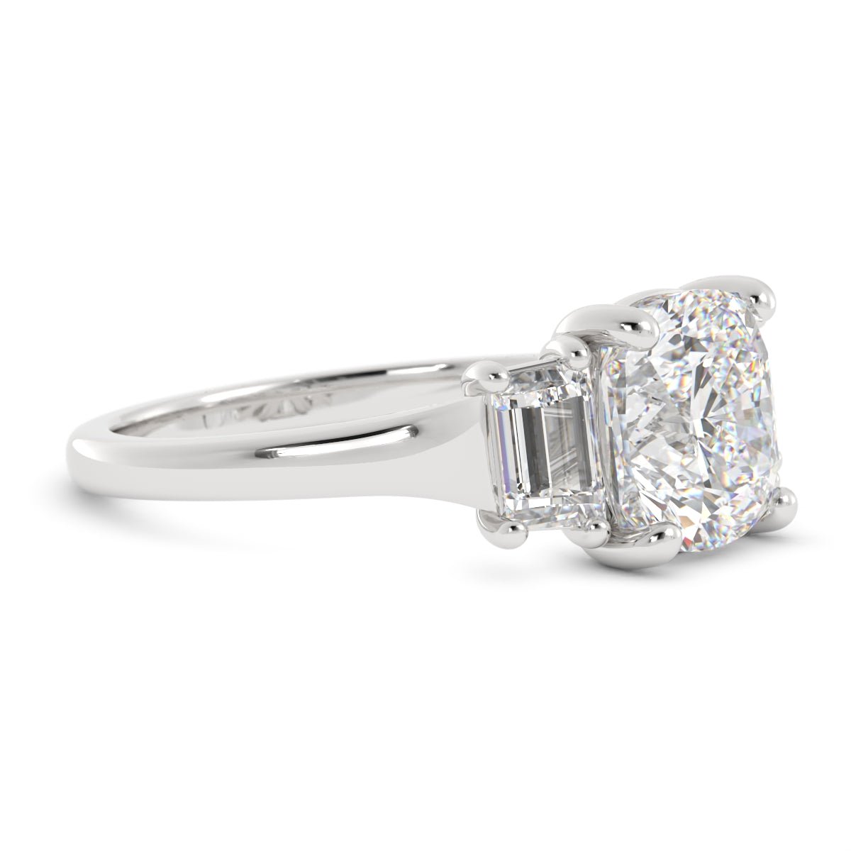 Cushion and Trapezoid Diamond Ring | Shapiro Diamonds Dallas