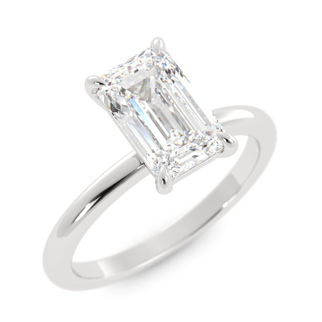 Emerald Cut Diamond Solitaire Engagement Ring | Dallas – Shapiro Diamonds