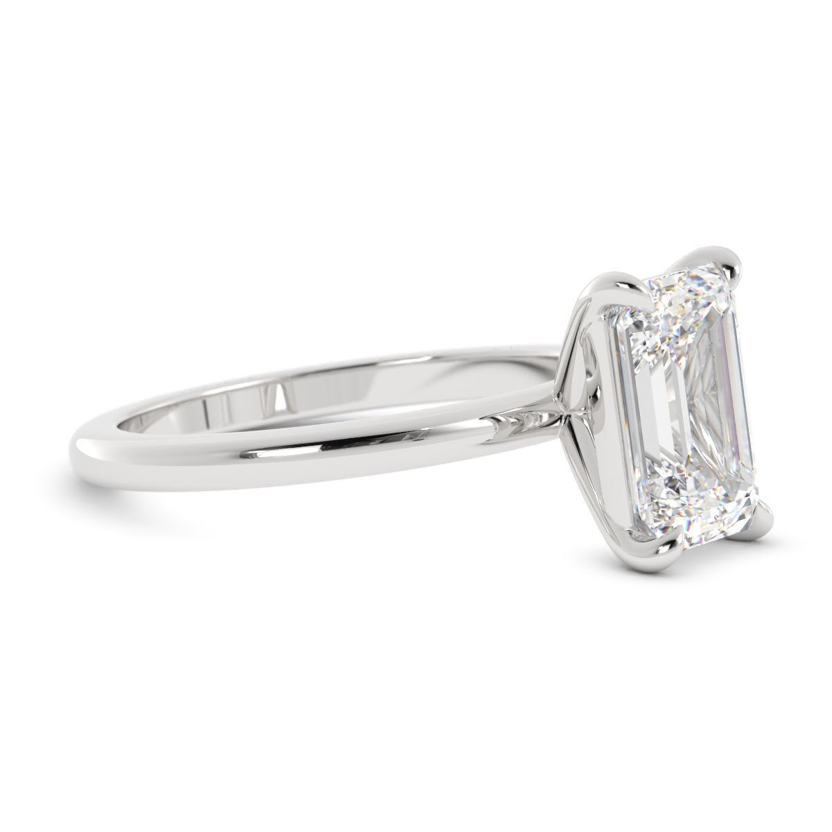 Emerald Cut Diamond Solitaire Engagement Ring | Dallas – Shapiro Diamonds