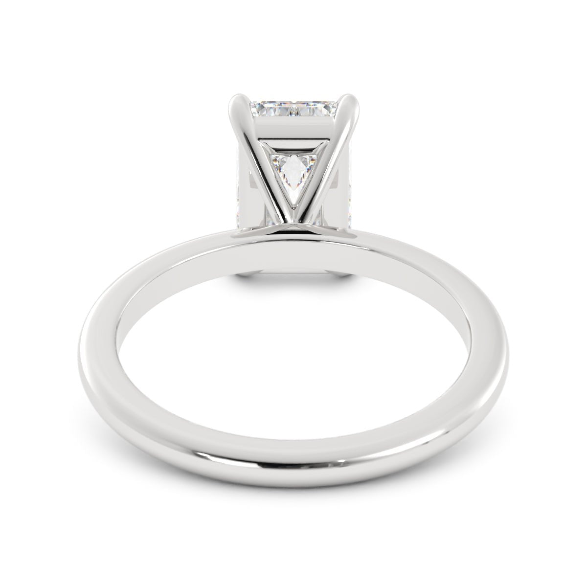 Emerald Cut Diamond Solitaire Engagement Ring | Dallas – Shapiro Diamonds